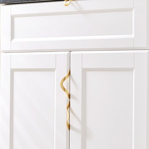 Solid Brass Drawer Pulls Modern Drawer Handles Cupboard Kitchen Cabinet ...