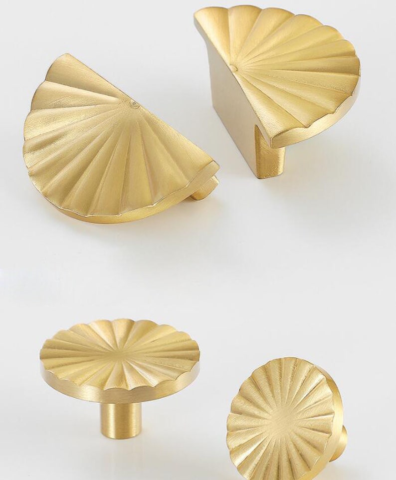 Brass Drawer Pulls Semi Circle Drawer Handles Cupboard Kitchen - Etsy