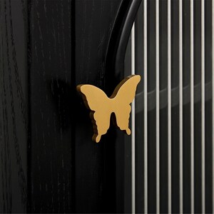 Brass Drawer Pulls Modern Butterfly Wardrobe Handles Cupboard Kitchen ...
