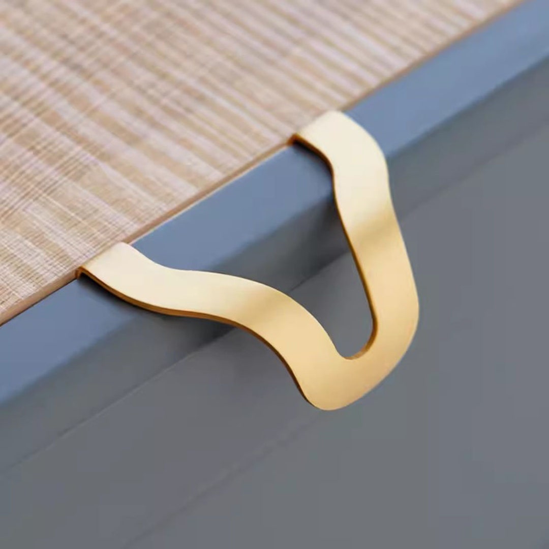 Solid Brass Drawer Pulls Modern Drawer Handles Cupboard Kitchen Cabinet ...
