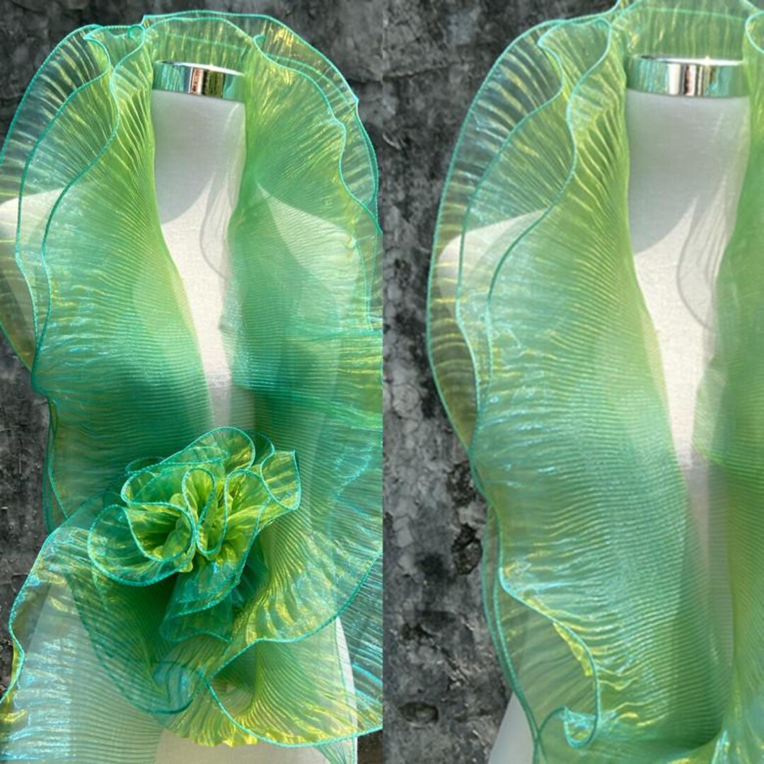 Fantasy Pleated Organza Lace Trim: 13cm Folded Frill Ribbon for Dress ...