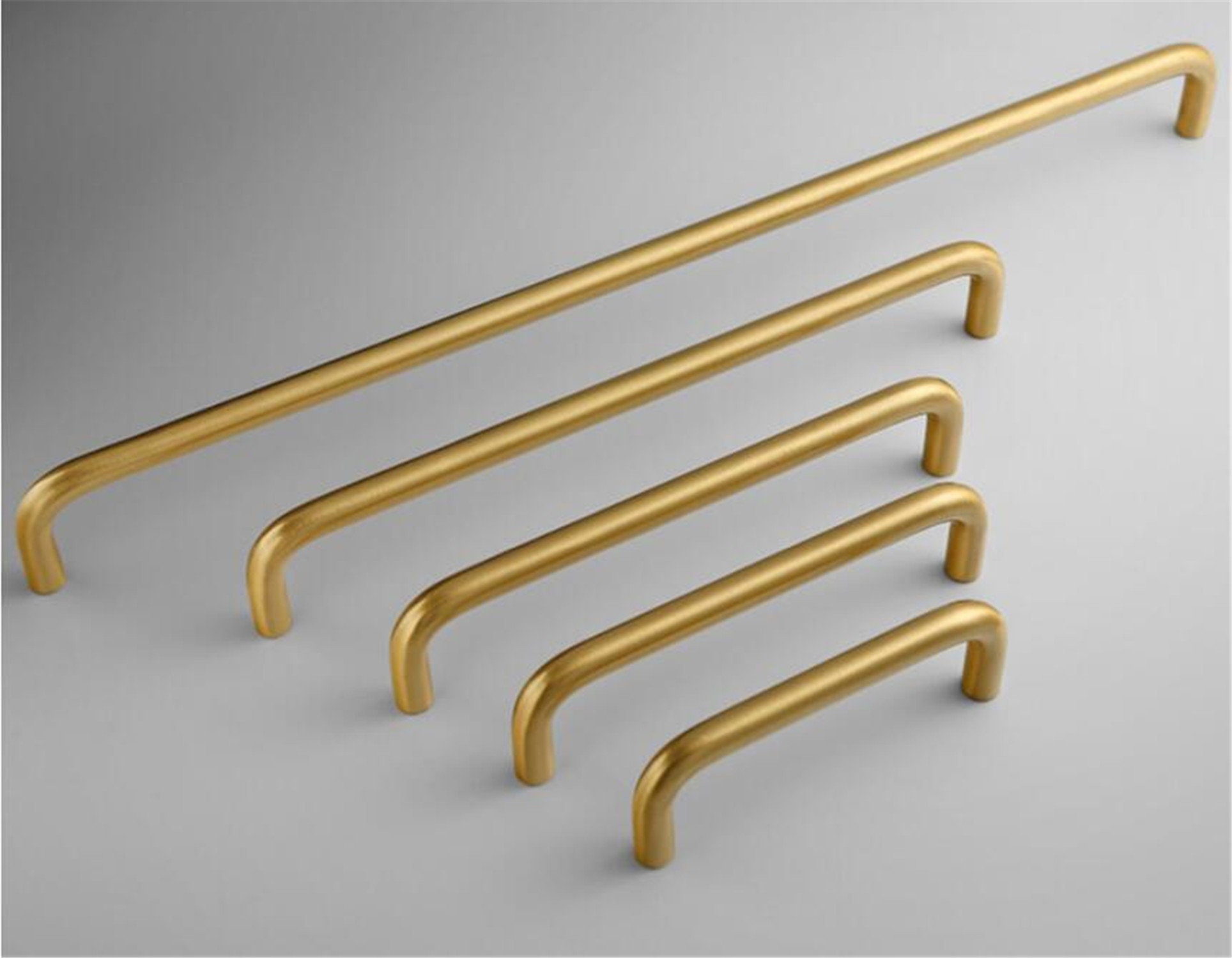 Brass Drawer Pulls Curved Arch Drawer Handles Cupboard Kitchen - Etsy