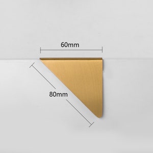 Brass Drawer Pulls Modern Triangle Drawer Handles Cupboard Kitchen ...