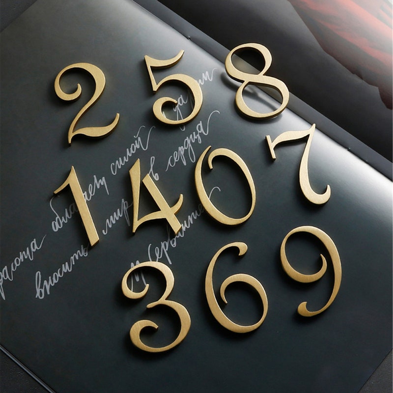 Brass House Numbers - Etsy
