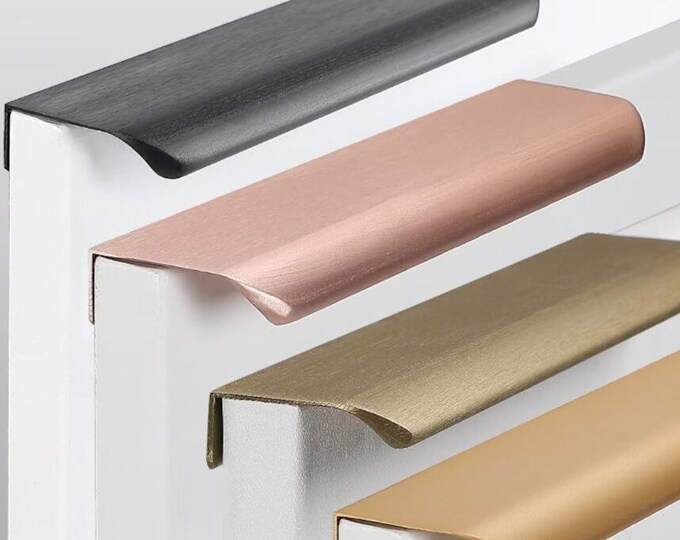 Rose Gold Cabinet Hardware, Solid Brass Cabinet Pulls, Copper Drawer ...
