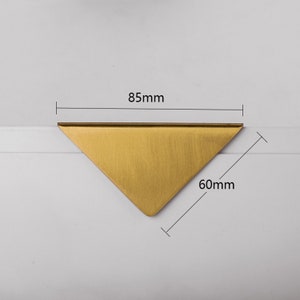 Brass Drawer Pulls Modern Triangle Drawer Handles Cupboard Kitchen ...