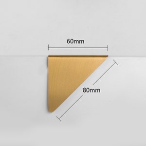Brass Drawer Pulls Modern Triangle Drawer Handles Cupboard Kitchen ...