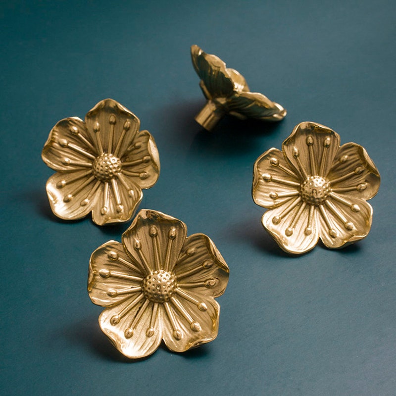 Flower Drawer Knob - Etsy