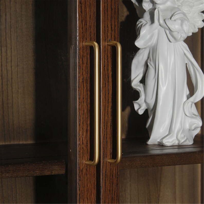 Brass Drawer Pulls Curved Arch Drawer Handles Cupboard Kitchen - Etsy