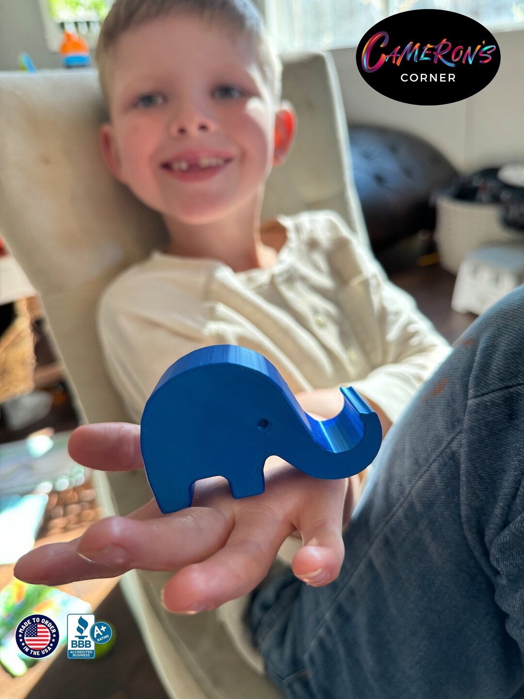 Adorable Elephant Phone Holder Stand, Fits All Devices, iPhone Android ...