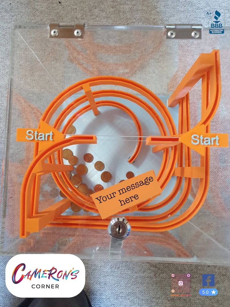 USA Coin Run Bank, 3D Printed, Increase Donations - Etsy