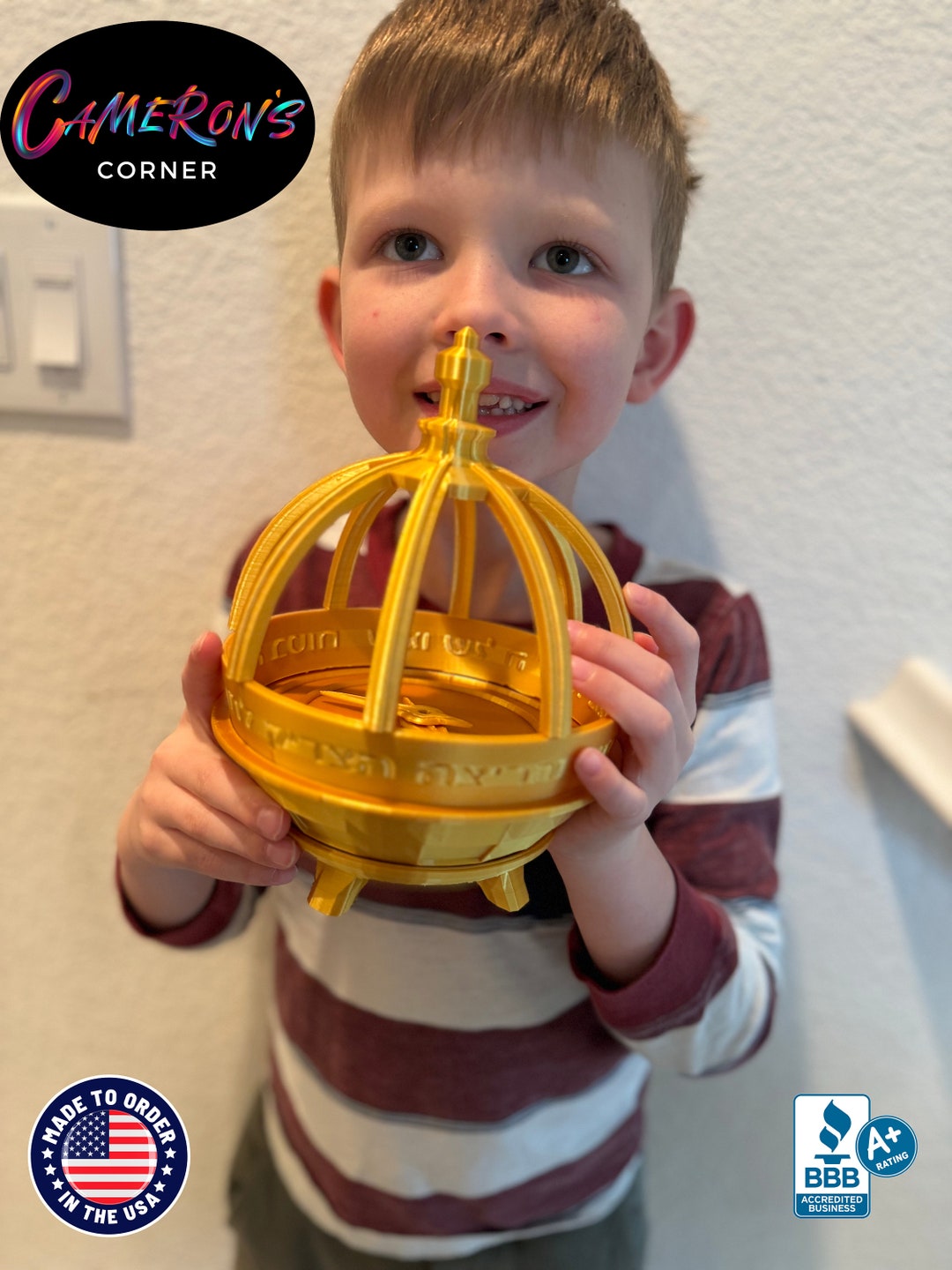 Large 3D Printed Liahona, Book of Mormon, 6" Diameter, 8" Tall, Silk ...