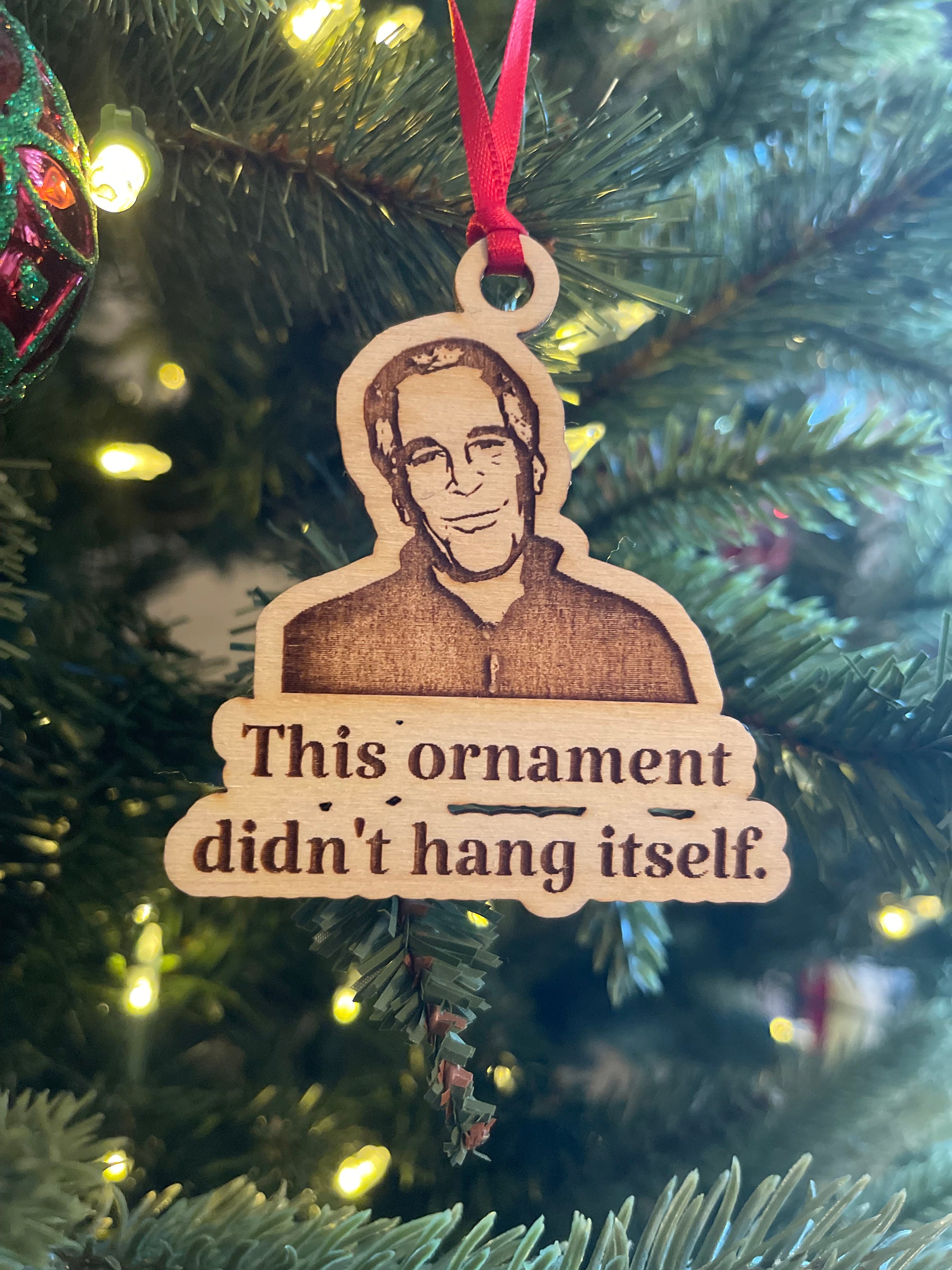 Jeffrey Epstein Ornament, Sick Humor, Funny, Dark Humor - Etsy
