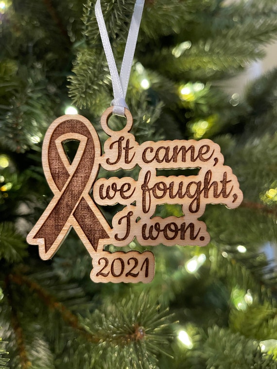 Personalized Cancer Fight Ornament | Etsy