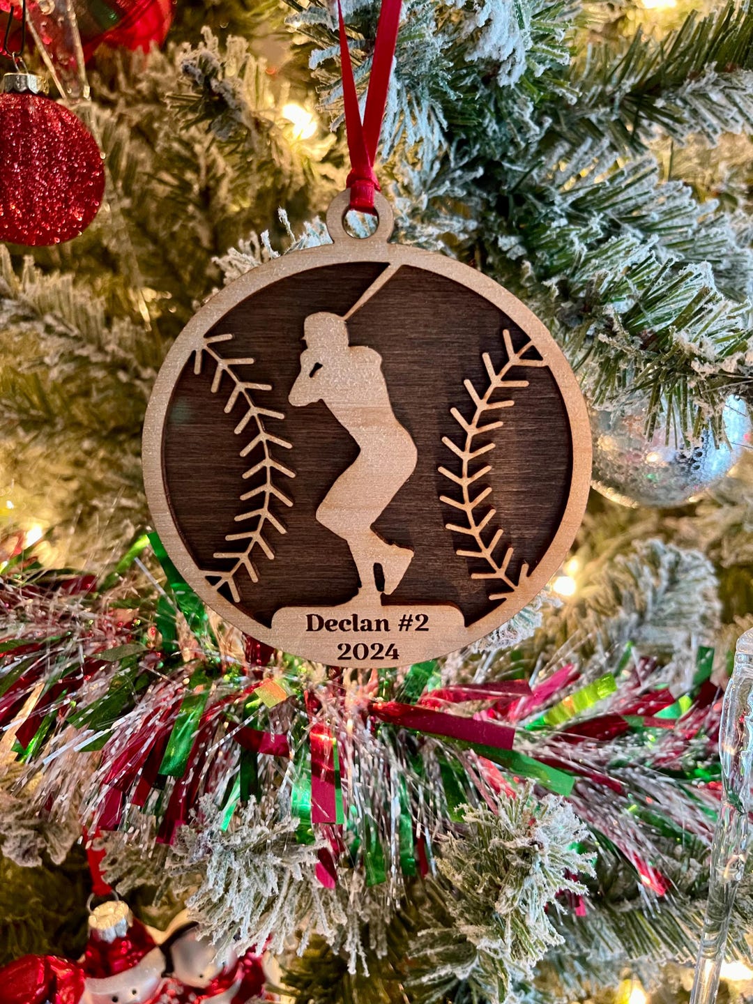 Personalized Baseball Ornament, Sports Ornament, Team Sport, Kids ...