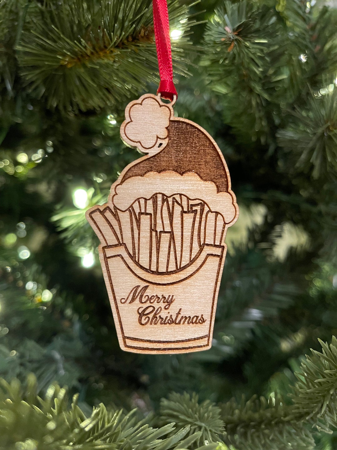 Christmas Fries, French Fries, Personalized Funny Ornament, Food, Child ...