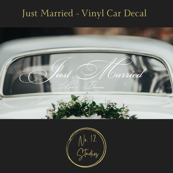 Just Married Sign for Car - Etsy
