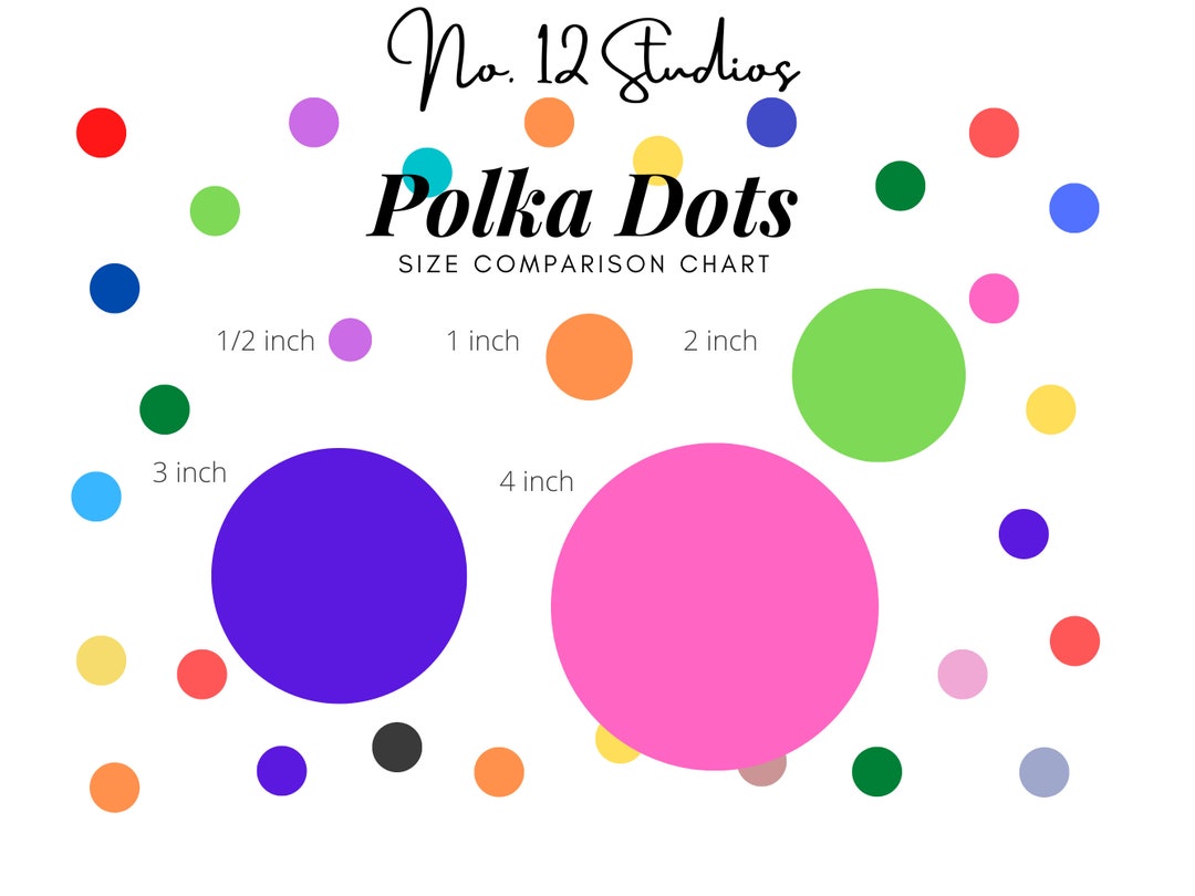 POLKA DOTS Decals - 115 Variety Size Pack - Choice of 40+ Colors ...