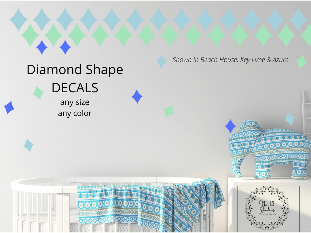 200 DIAMOND Shape Vinyl Decals VARIOUS Colors Sizes - Etsy