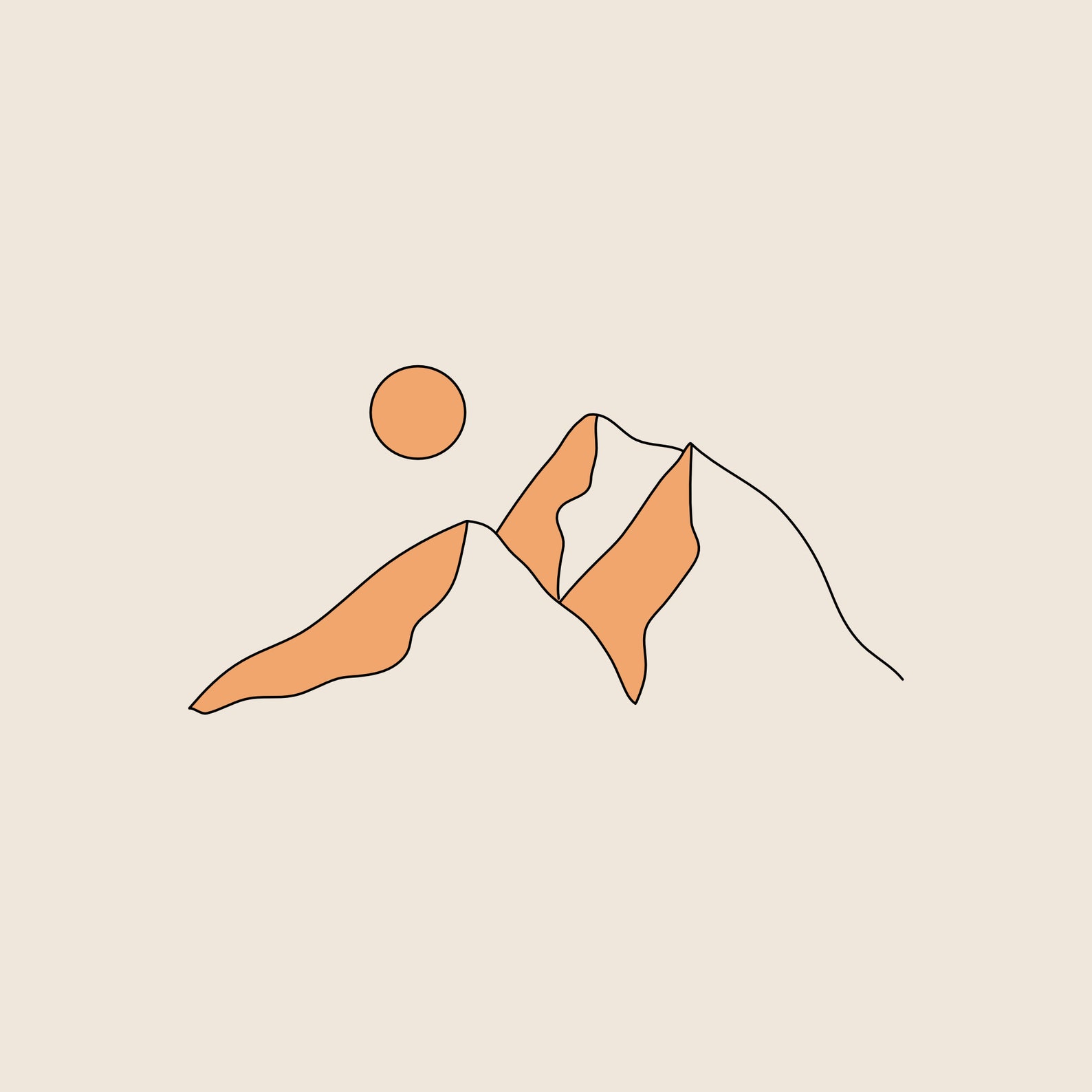 Simple Mountain Logo Design - Etsy