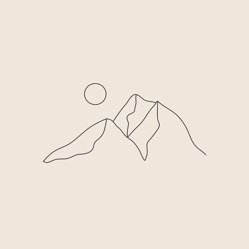 Simple Mountain Logo Design - Etsy