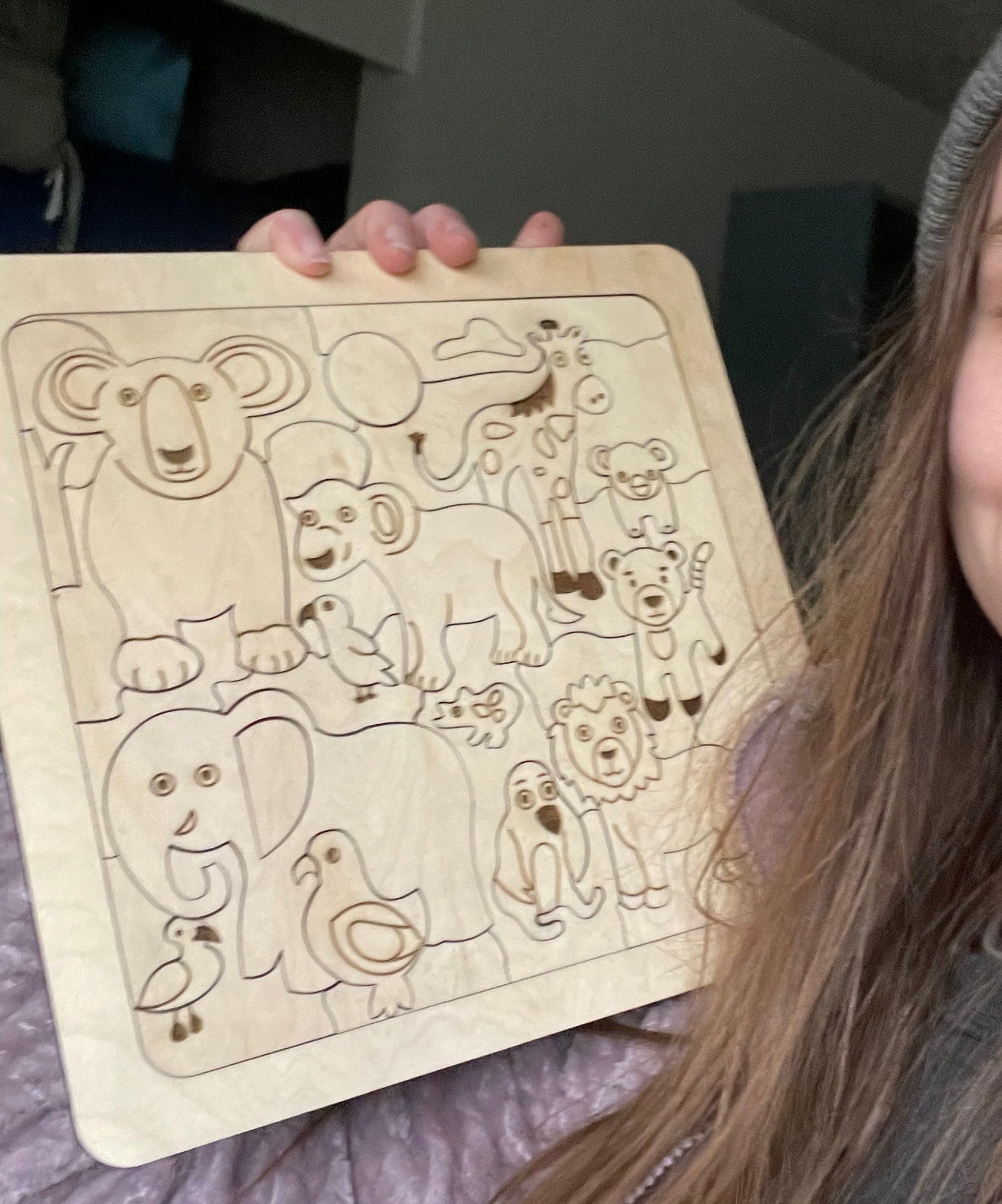 Puzzling Pals Zoo Animals Puzzle for Kids - Etsy