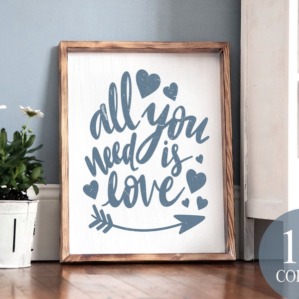 All You Need is Love Wooden Sign - Etsy