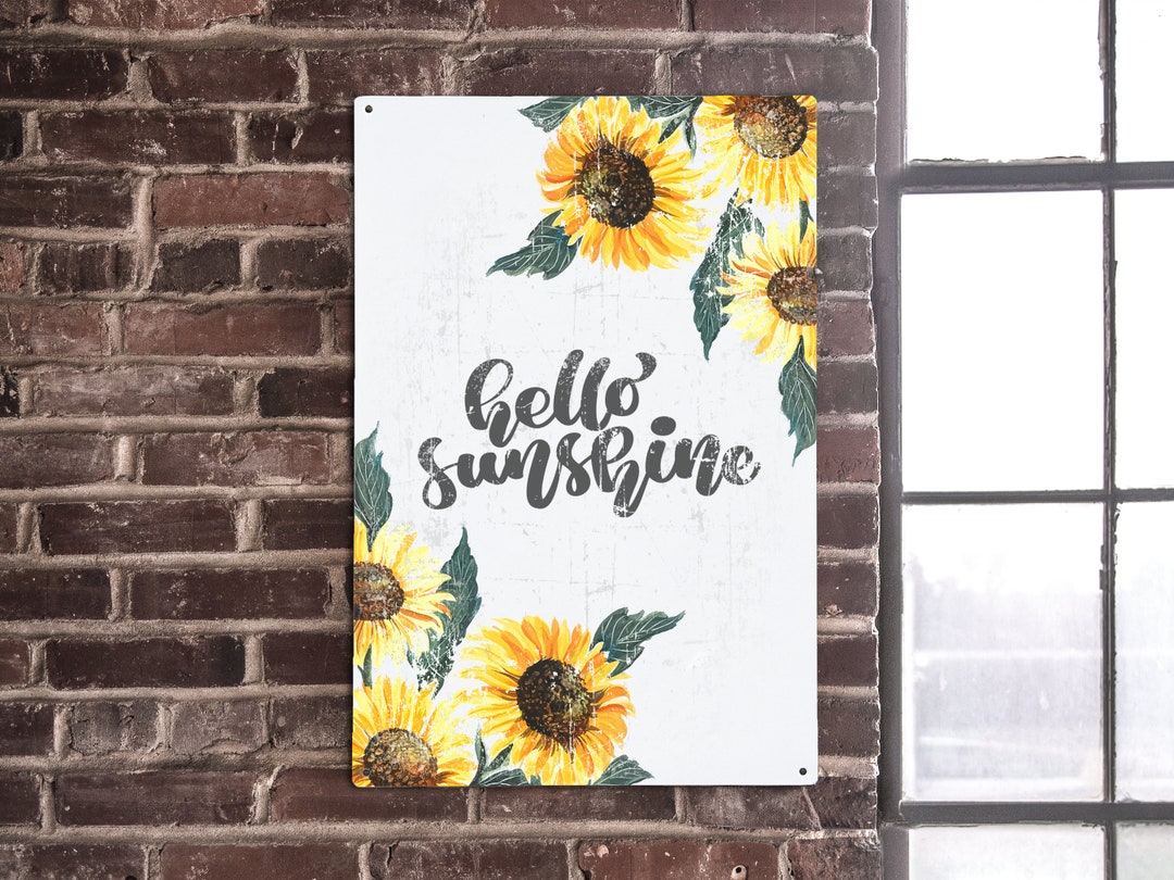 Hello Sunshine Sign, Girls Room Sign, Sunshine, Sunflowers, Sunflower ...
