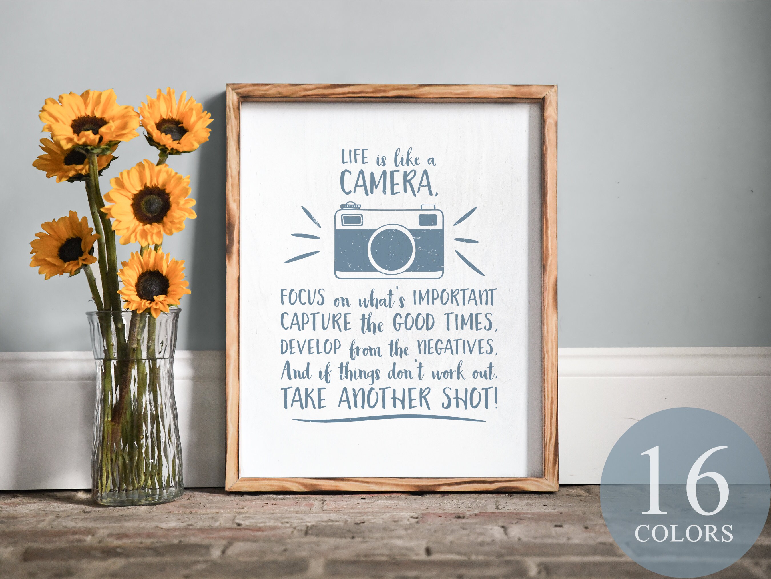 Life is Like a Camera Camera Sign Photographer Gift - Etsy