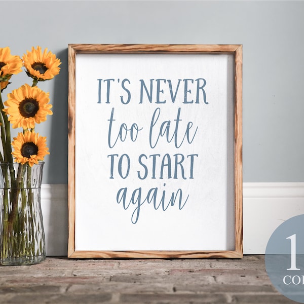 Never Too Late - Etsy