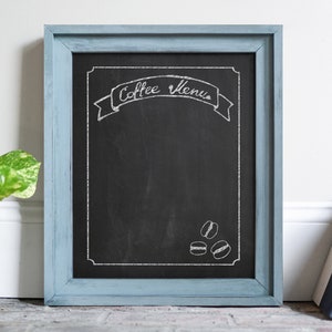 Chalkboard, Menu Board, Chalk Board, Coffee Menu, Coffee Sign, Custom ...