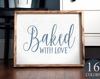 Baked With Love Sign - Etsy