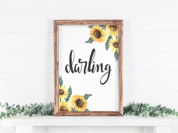 Darling Darling Sign Cute Kids Room Sign Girls Room | Etsy