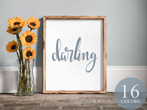 Darling Darling Sign Cute Kids Room Sign Girls Room | Etsy