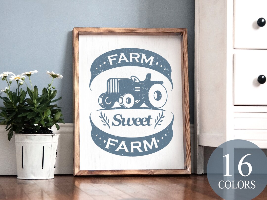 Farm Sweet Farm, Country Living Sign, Home Decor, Rustic Home Decor ...