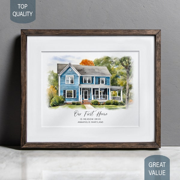 Custom House Portrait - Etsy