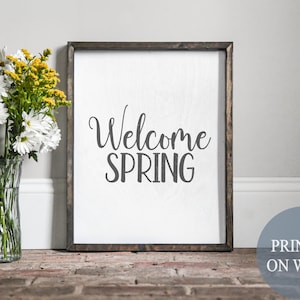 Welcome Spring, Welcome Spring Sign, Spring Decor, Entry Room Decor ...