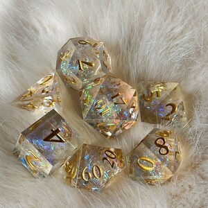 Galaxy Resin Dice Set for Role Playing Games, Resin D&d Dice Set, Blue ...