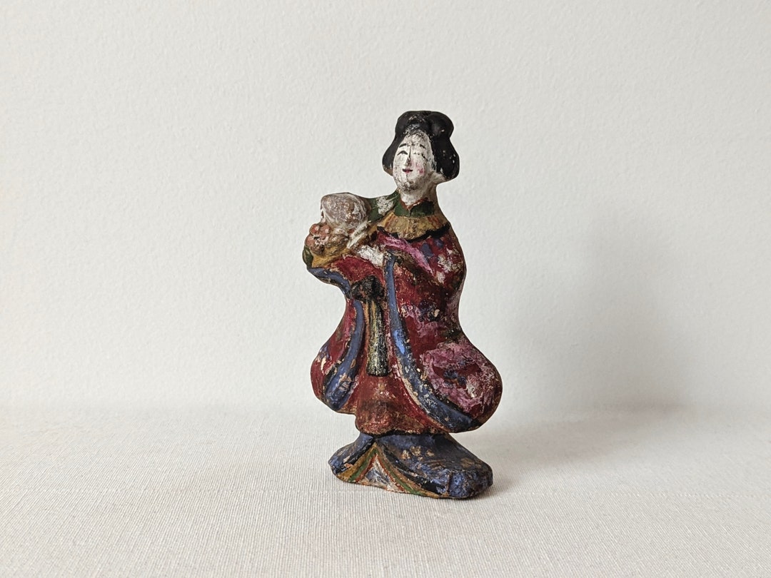Japanese Clay Doll | Traditional Handicraft | Folk Art Figurine - Etsy