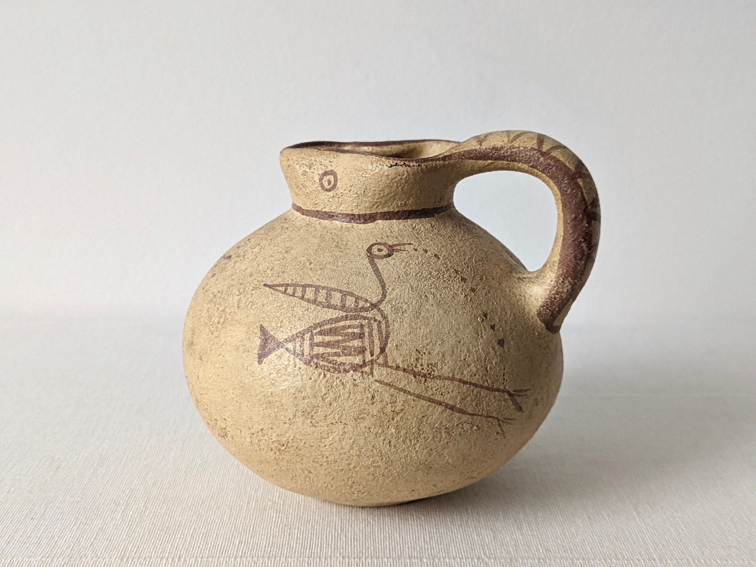 Earthenware Vessel Painted Cypriot Pottery Jug Terracotta Vase - Etsy