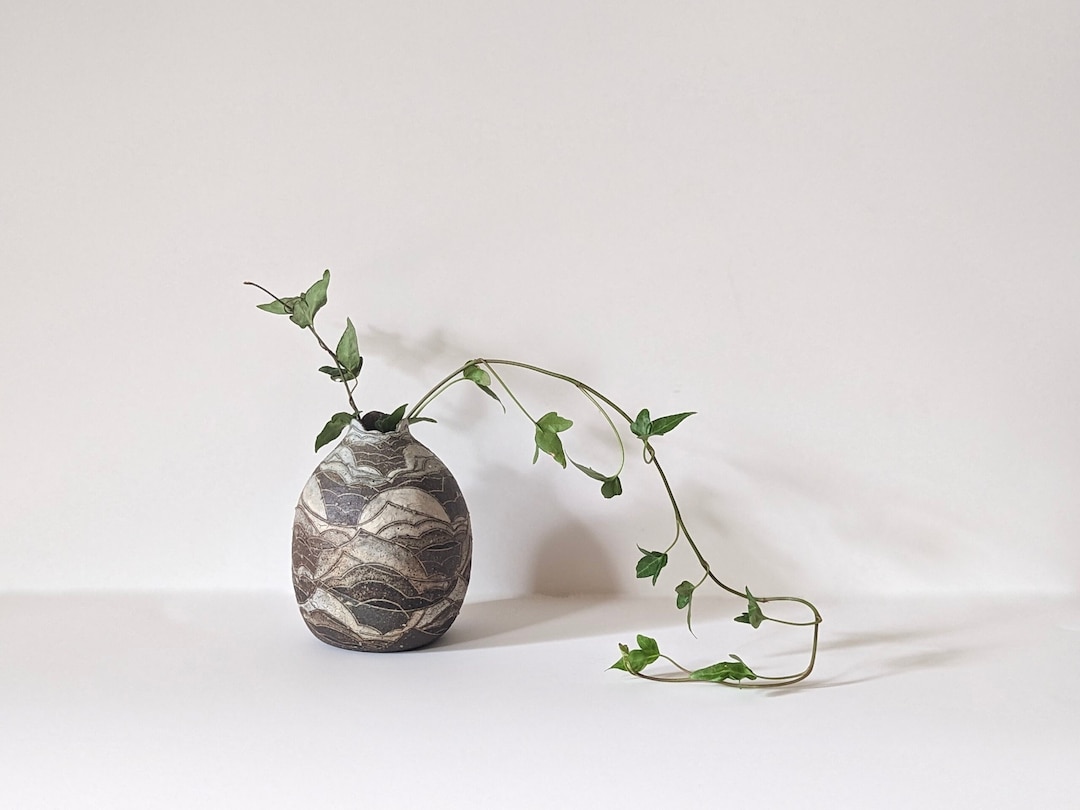 Japanese Ikebana Vase Kasama-yaki Nobuo Watanabe - Etsy