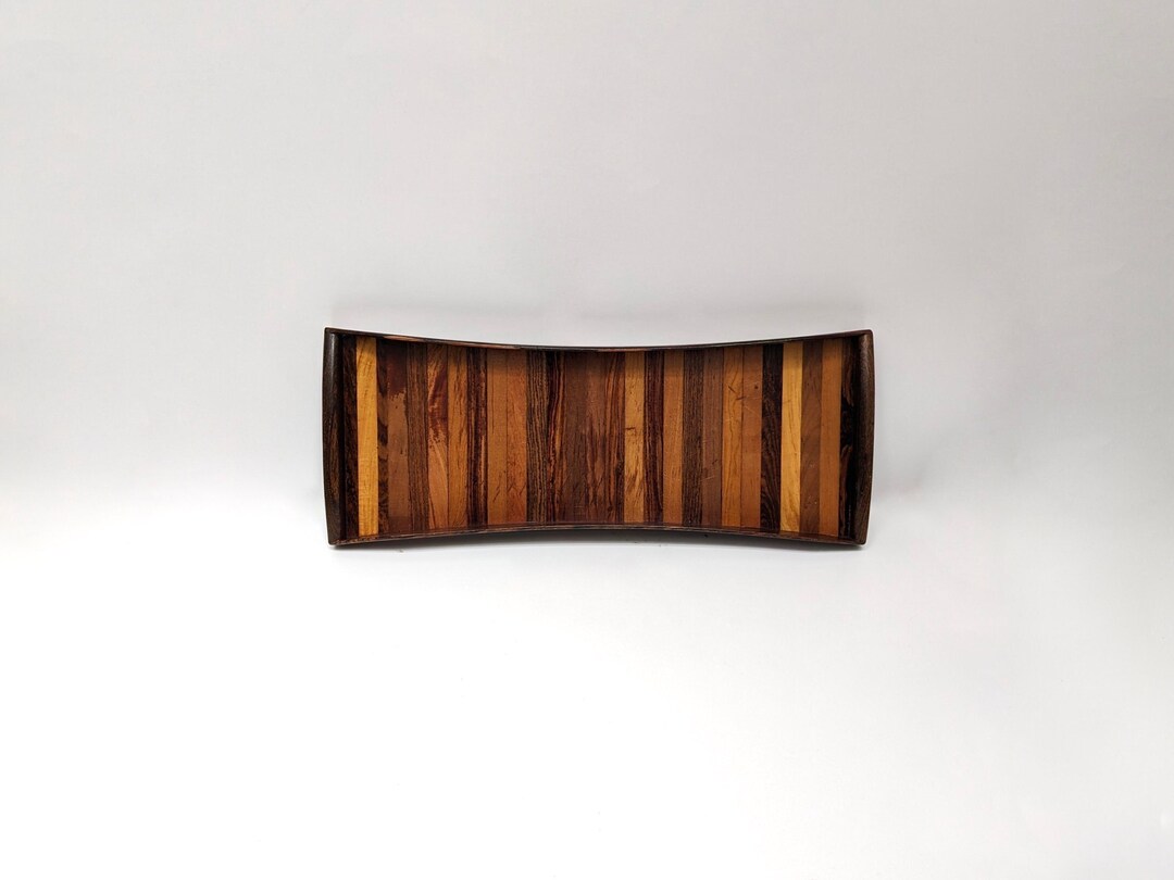 Exotic Wood Serving Tray | Don Shoemaker for Señal | Midcentury Wall ...