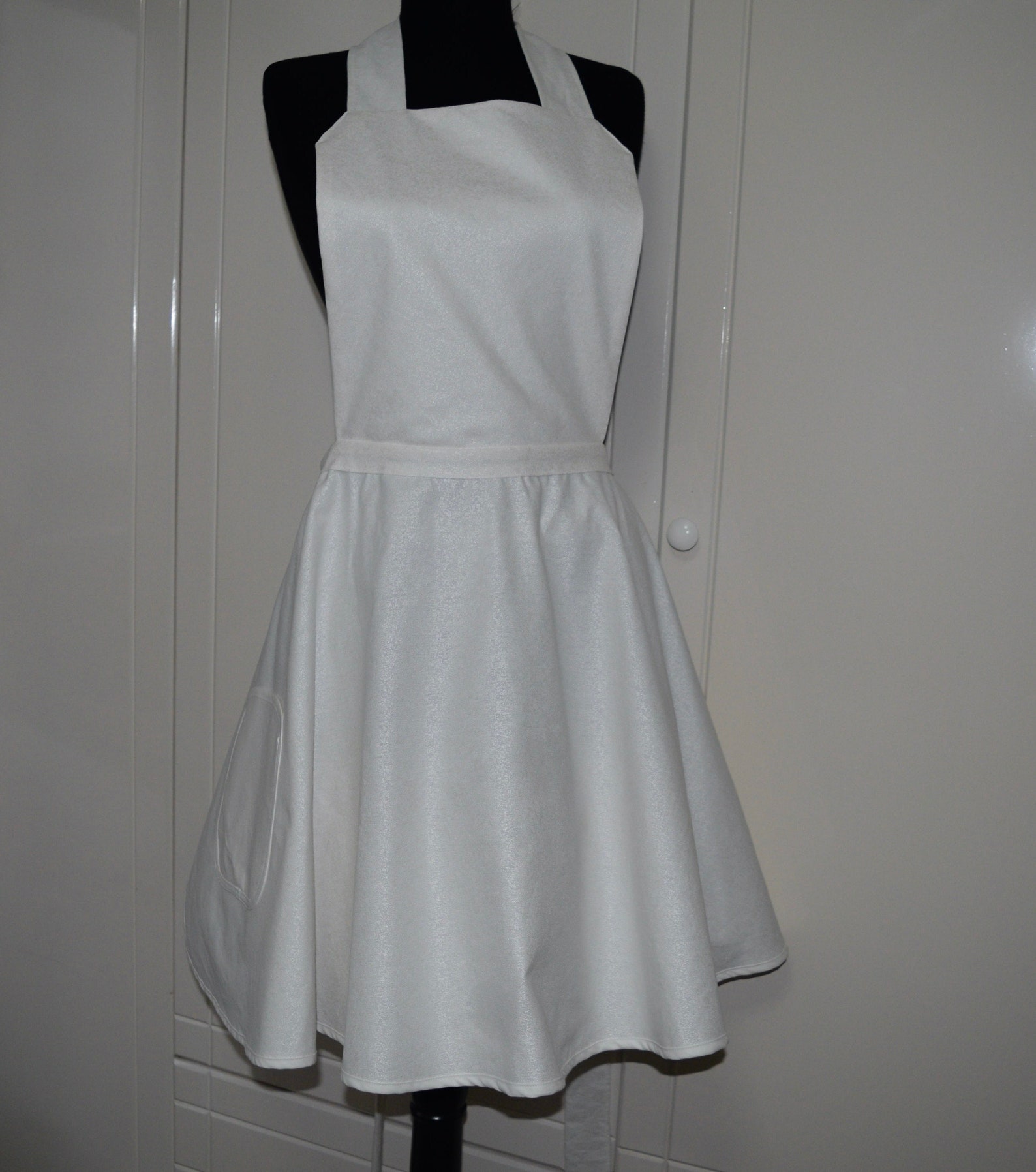 Black Apron With Tulle Wednesday Apron Shiny White Apron - Etsy