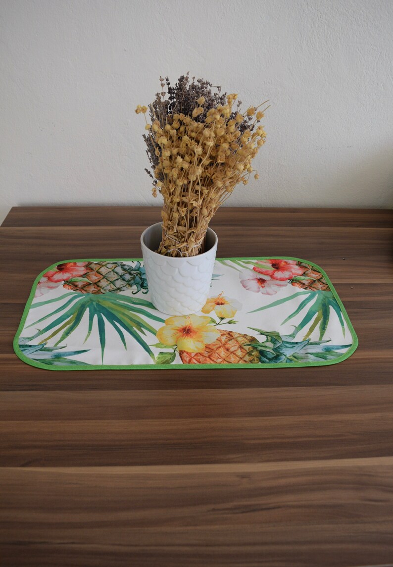 6 Pcs Pineapple Pattern Table Placemats, Fruit Placemats, Pineapple ...