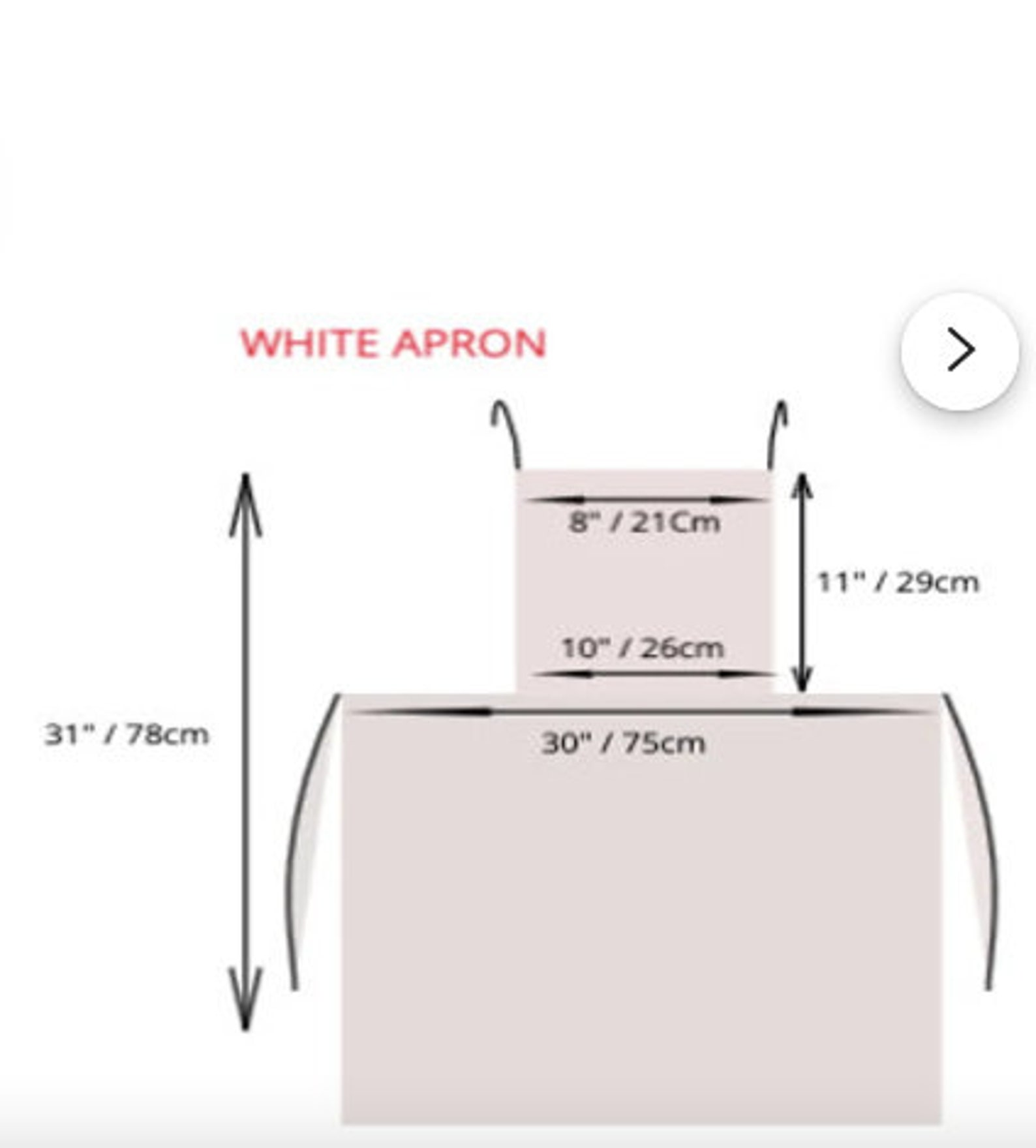 Shiny White Apron Plus Size, Fancy Apron With Side Pocket, Retro Apron ...