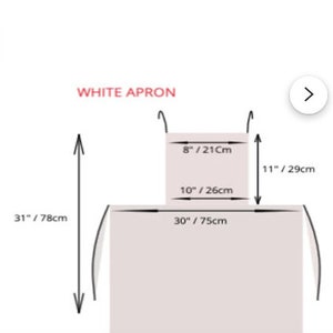 Shiny White Apron Plus Size, Fancy Apron With Side Pocket, Retro Apron ...