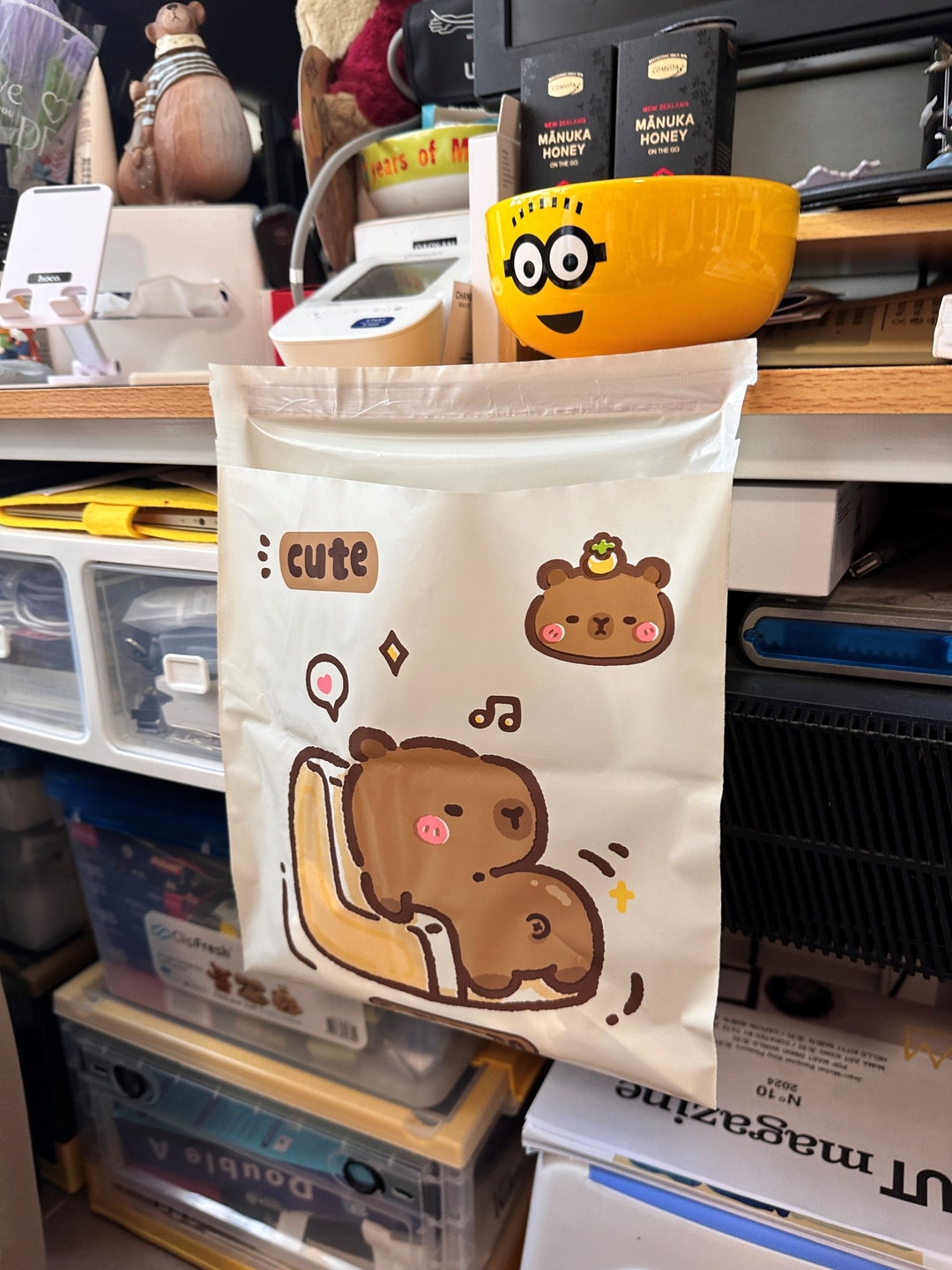 Capybara Sticky Car Trash Bags: Perfect for Cars, Student Desks, and ...