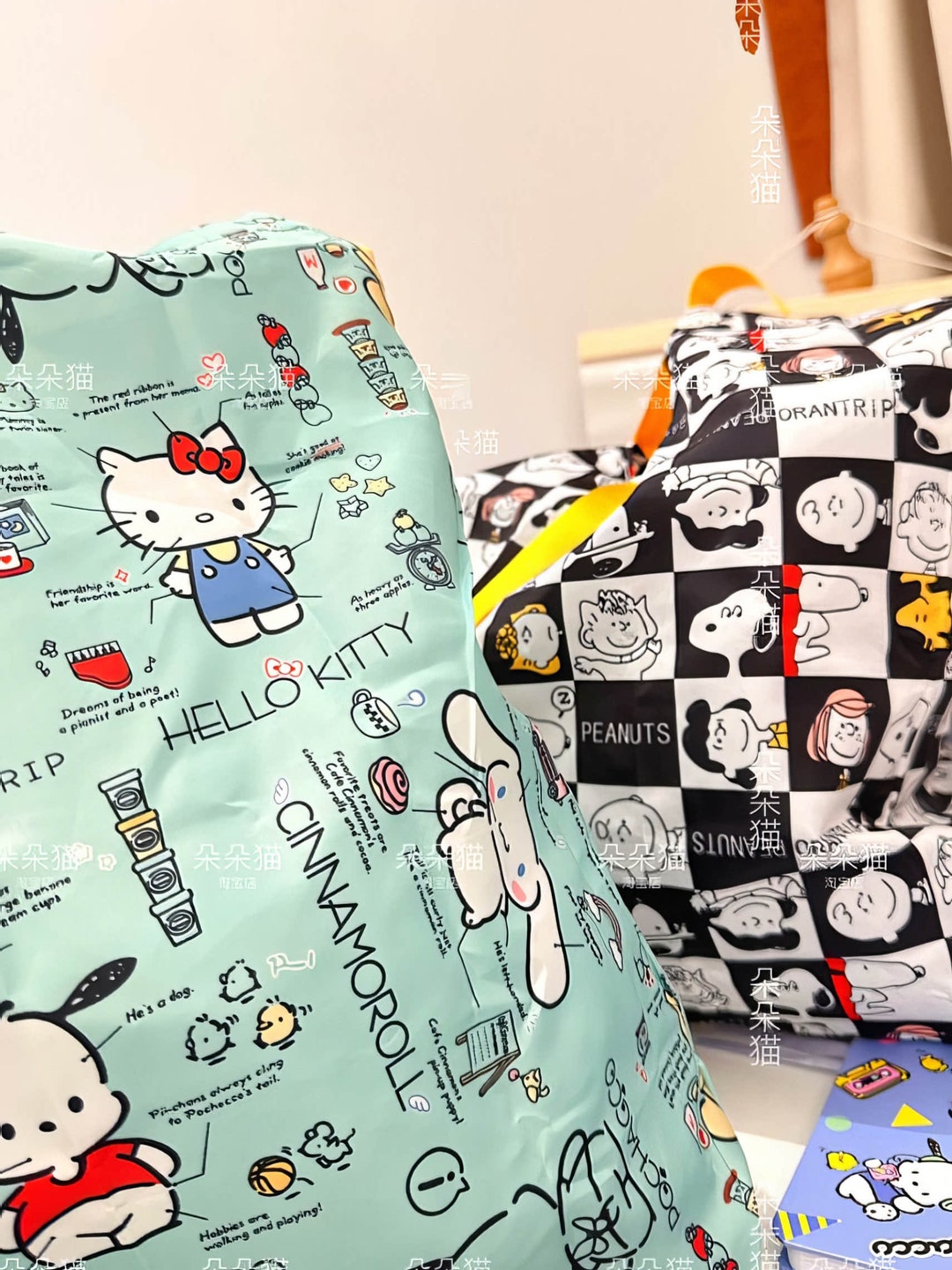 Cute Cartoon Shopping Bag Lightweight and Foldable Large Capacity ...