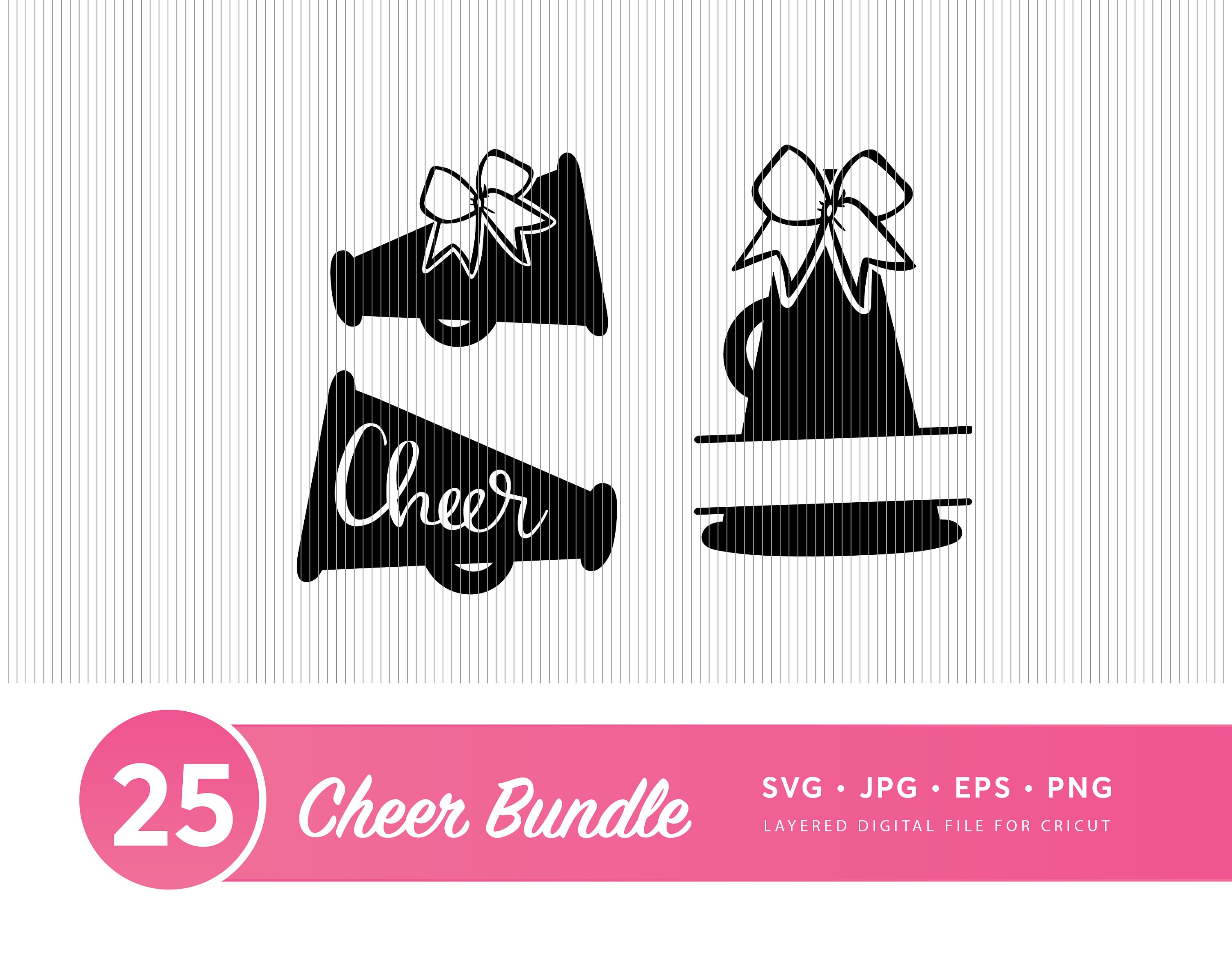Cheer SVG Bundle | Cheer Svg | Cheer Squad Svg | Cheer Silhouette ...