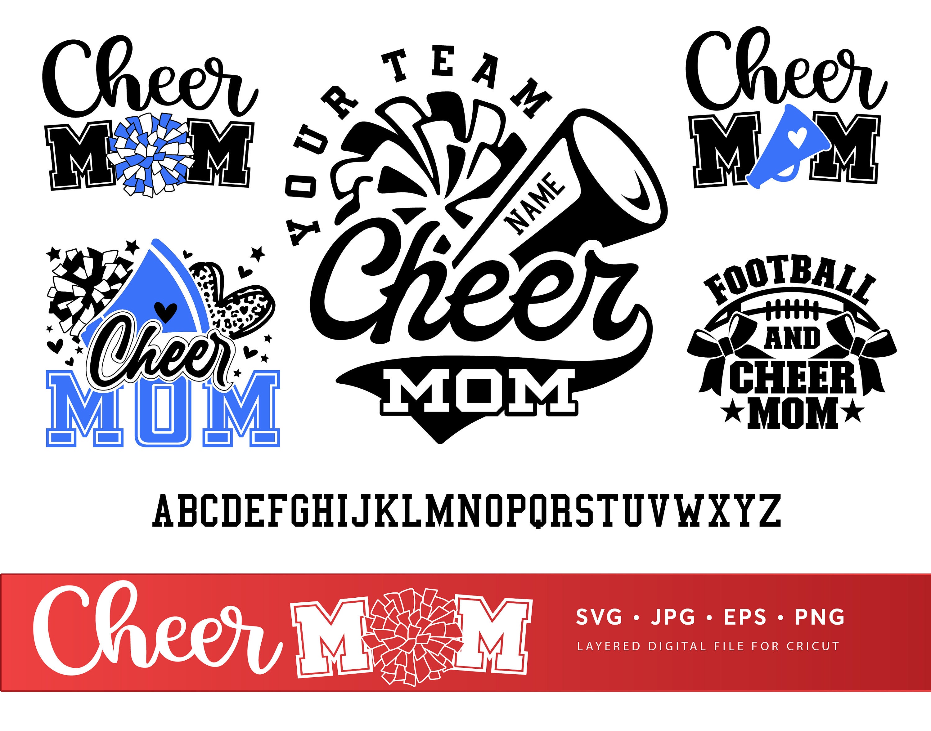 Cheer Mom Svg Bundle, Cheer Life Svg, Cheerleader Mom Svg, Cheer Mom ...